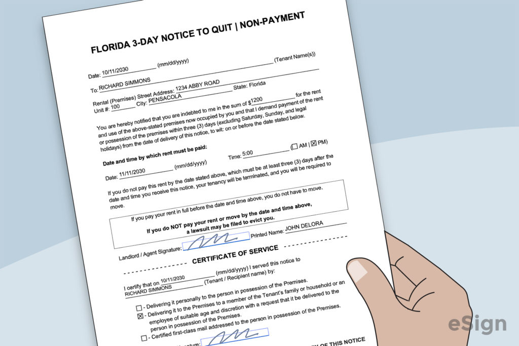 Free Florida Eviction Notice Templates (3) | PDF | Word