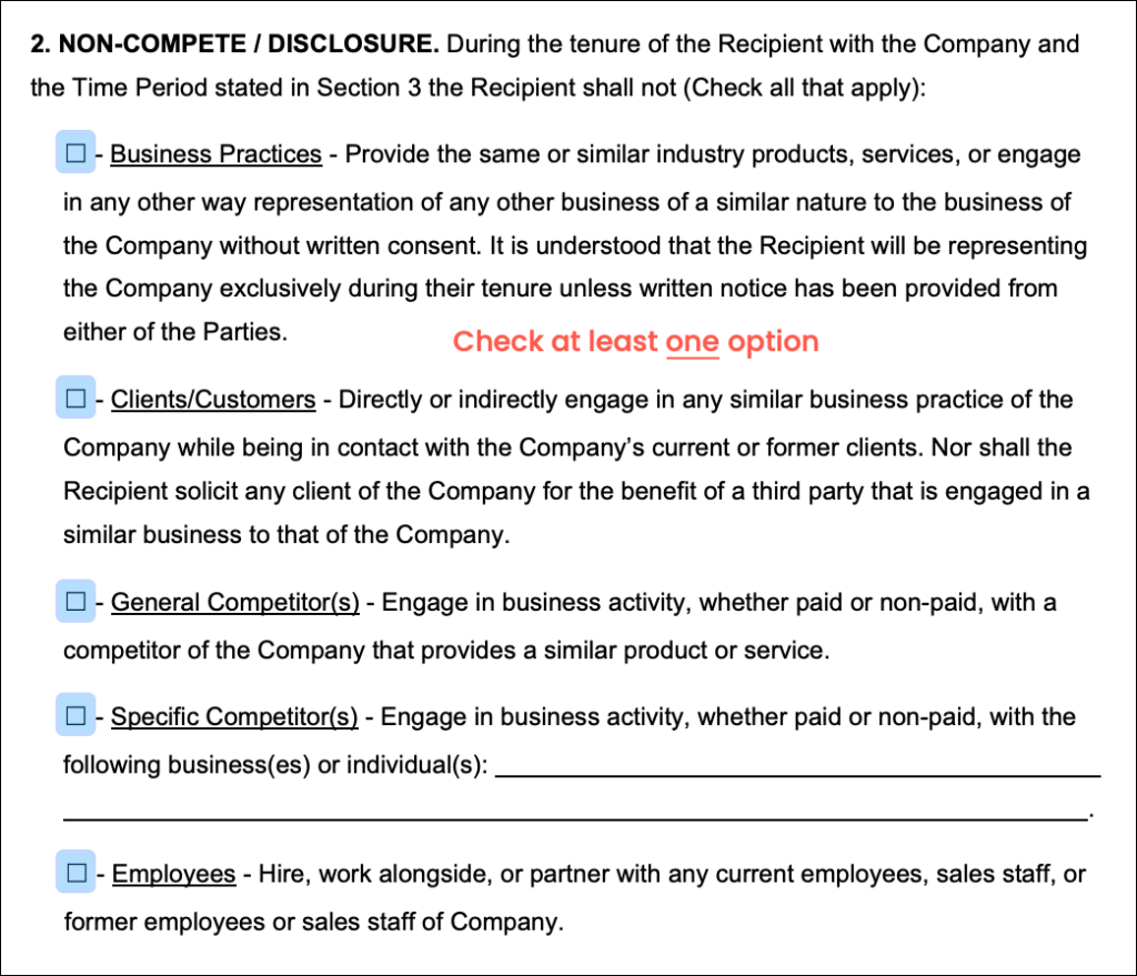 Free Non-Compete Agreement Template | PDF | Word