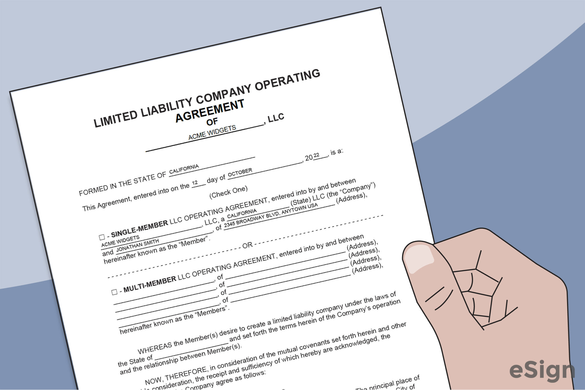 Free LLC Operating Agreement Template | PDF | Word