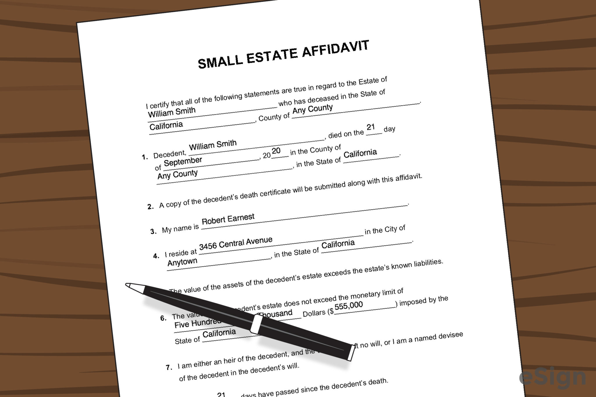 Free Small Estate Affidavit Forms | PDF | Word