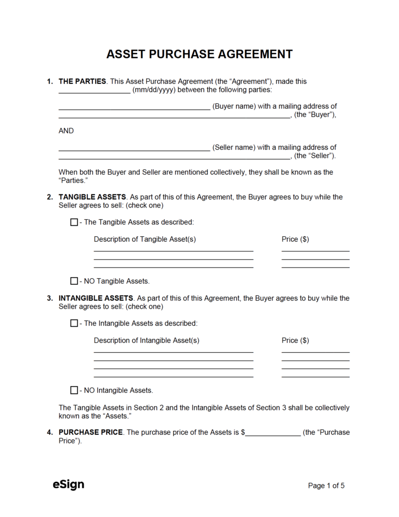 Free Business Purchase Agreement | PDF | Word