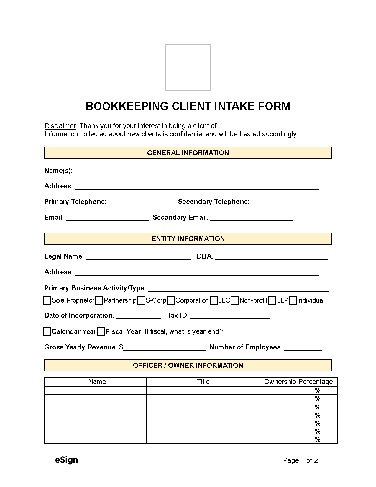 Printable New Client Form Printable Forms Free Online