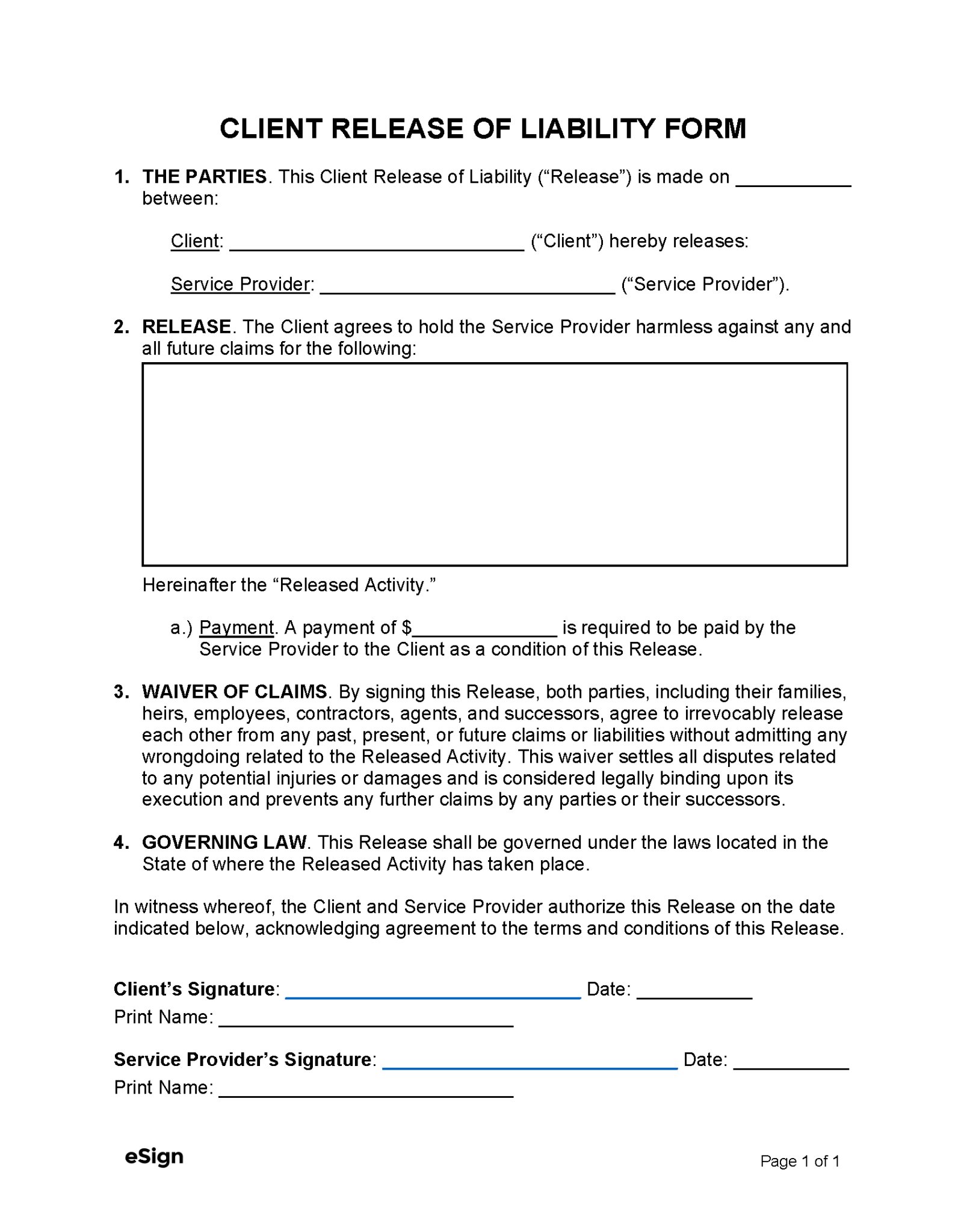 Free Mutual Release Agreement | PDF | Word