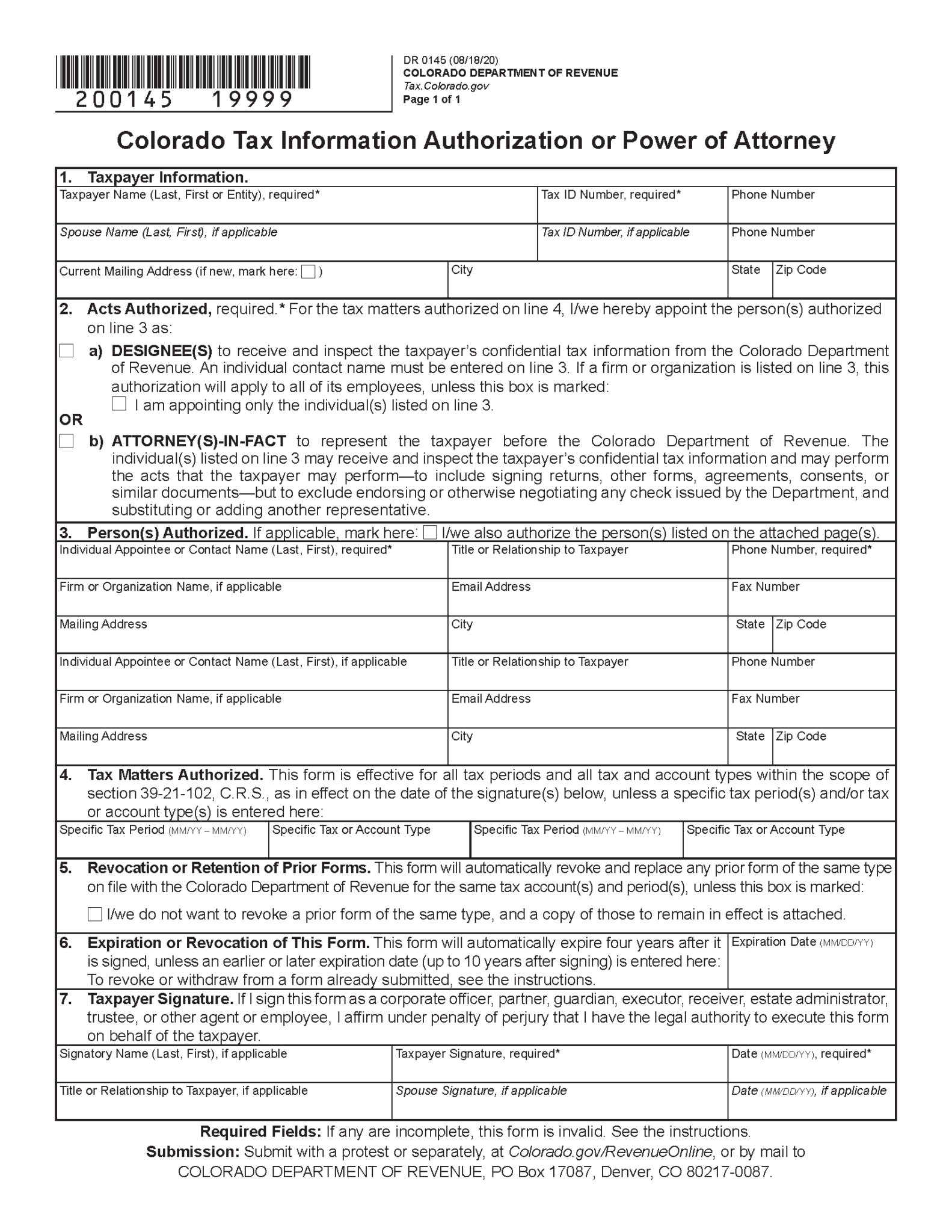 Free Colorado Power of Attorney Forms (8) | PDF