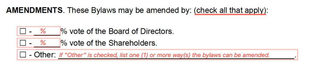 Free Corporate Bylaws Template | PDF | Word