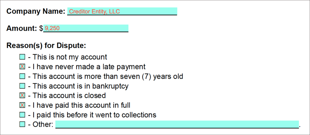 Free Credit Report Dispute Letter Template | PDF | Word