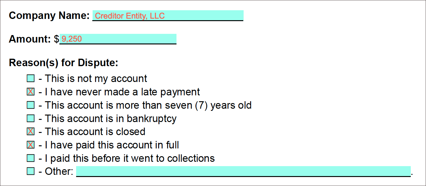 Free Credit Report Dispute Letter Template | PDF | Word