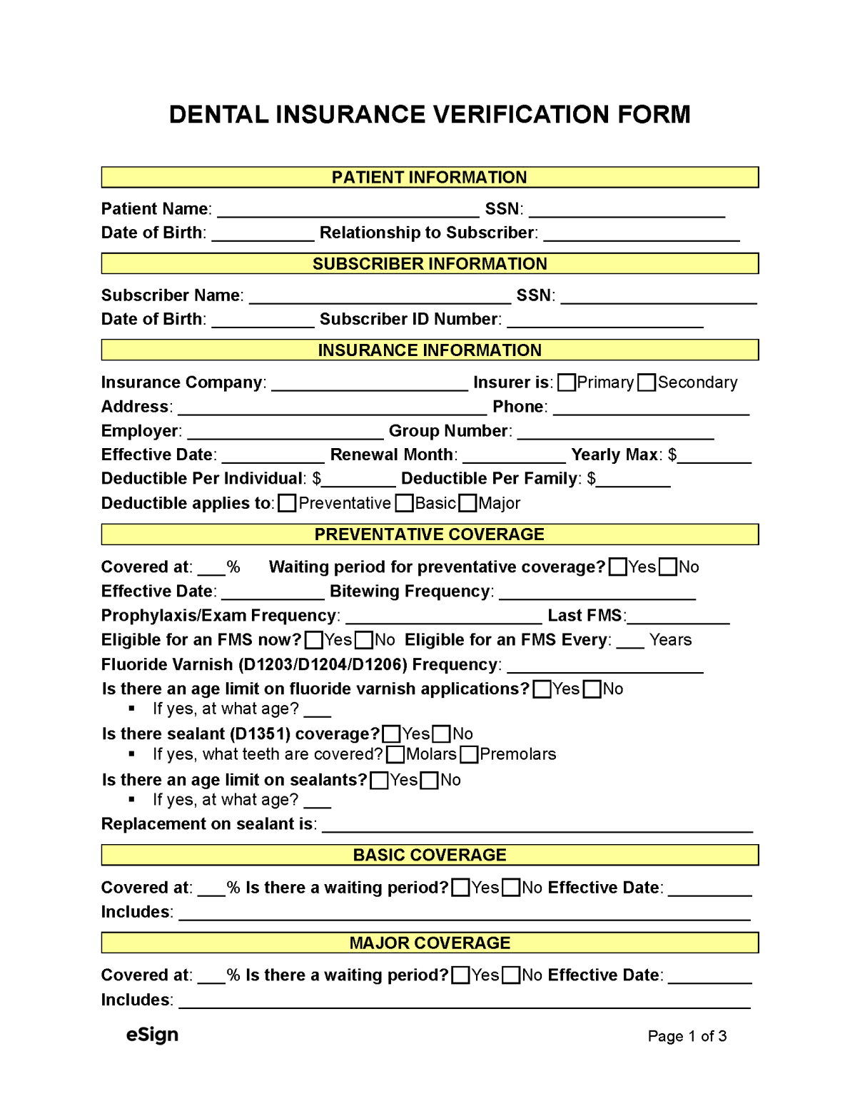 Free Dental Consent Forms | PDF | Word