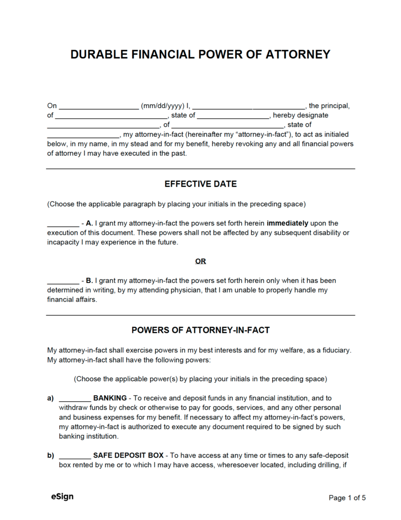 Free Power of Attorney Forms (12) | PDF | Word