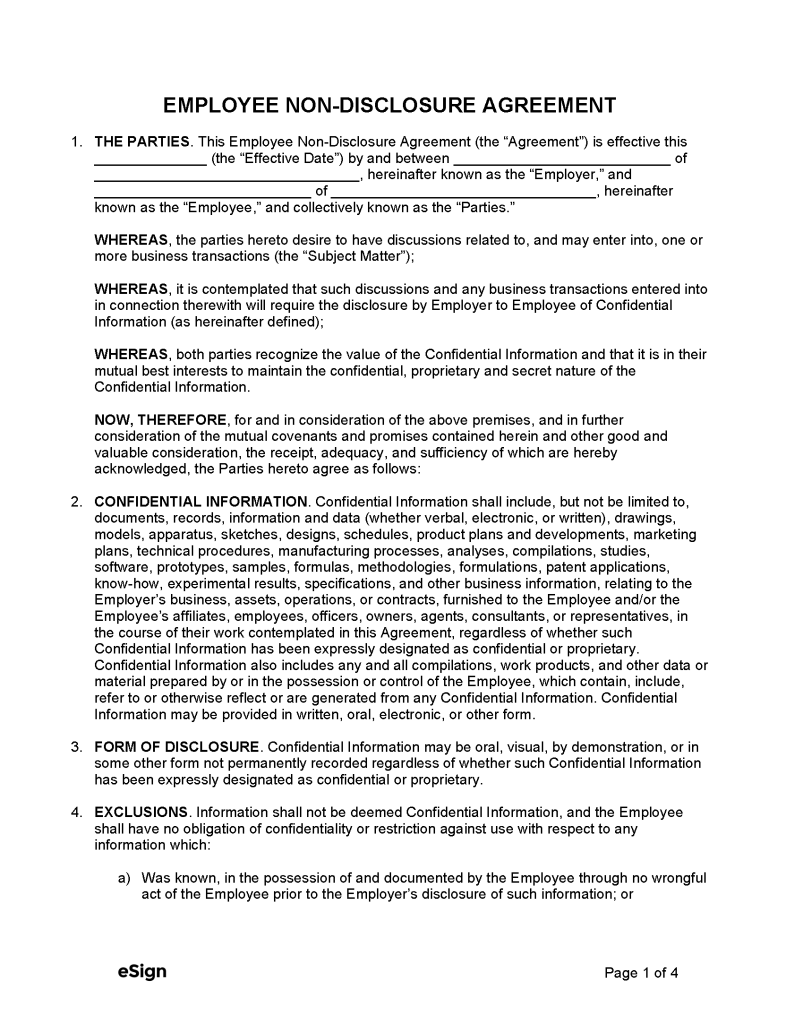 Free Employee Termination Non-Disclosure Agreement | PDF | Word