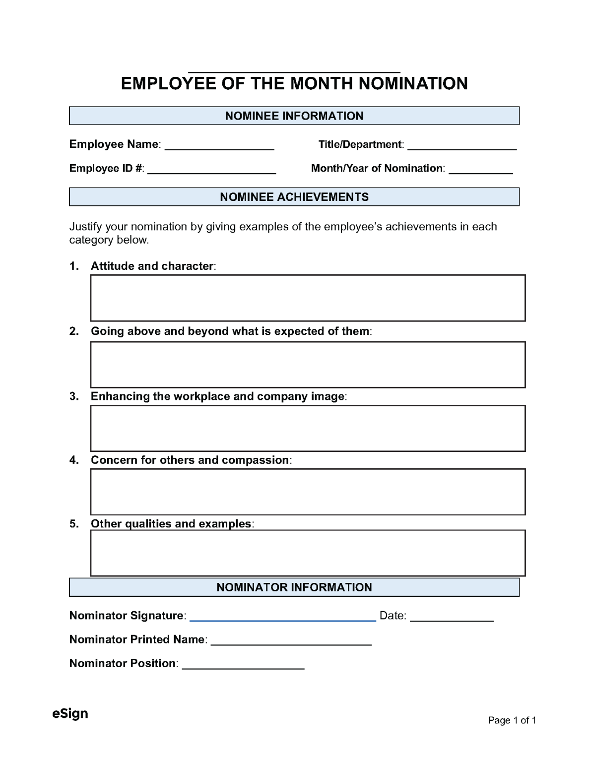Free Employee Evaluation Form | PDF | Word