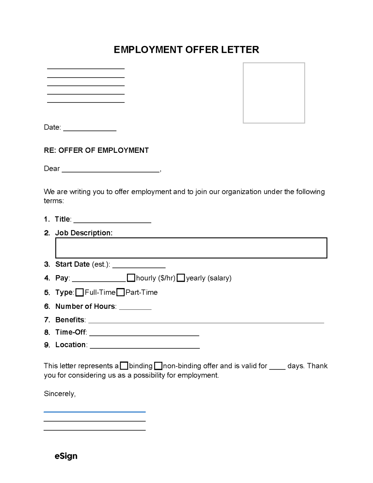 Free Job Offer Letter Templates (9) | PDF | Word