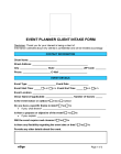 Free Event Planner Client Intake Form | PDF | Word