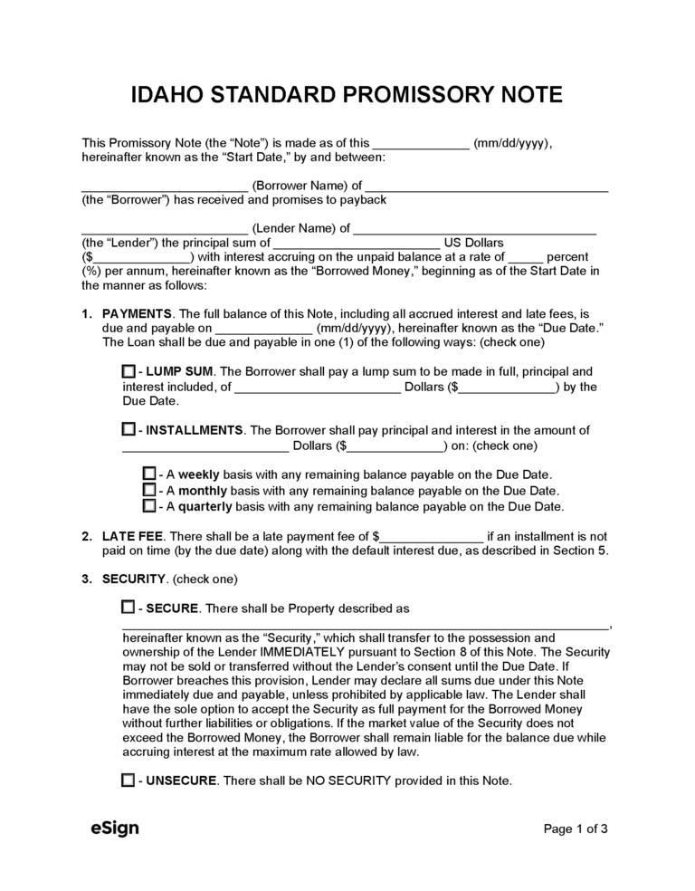 Free Idaho Deed of Trust Form | PDF | Word