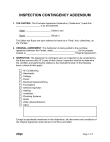 Free Inspection Contingency Addendum | PDF | Word