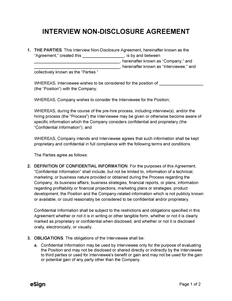 Free Interview Consent Form | PDF | Word