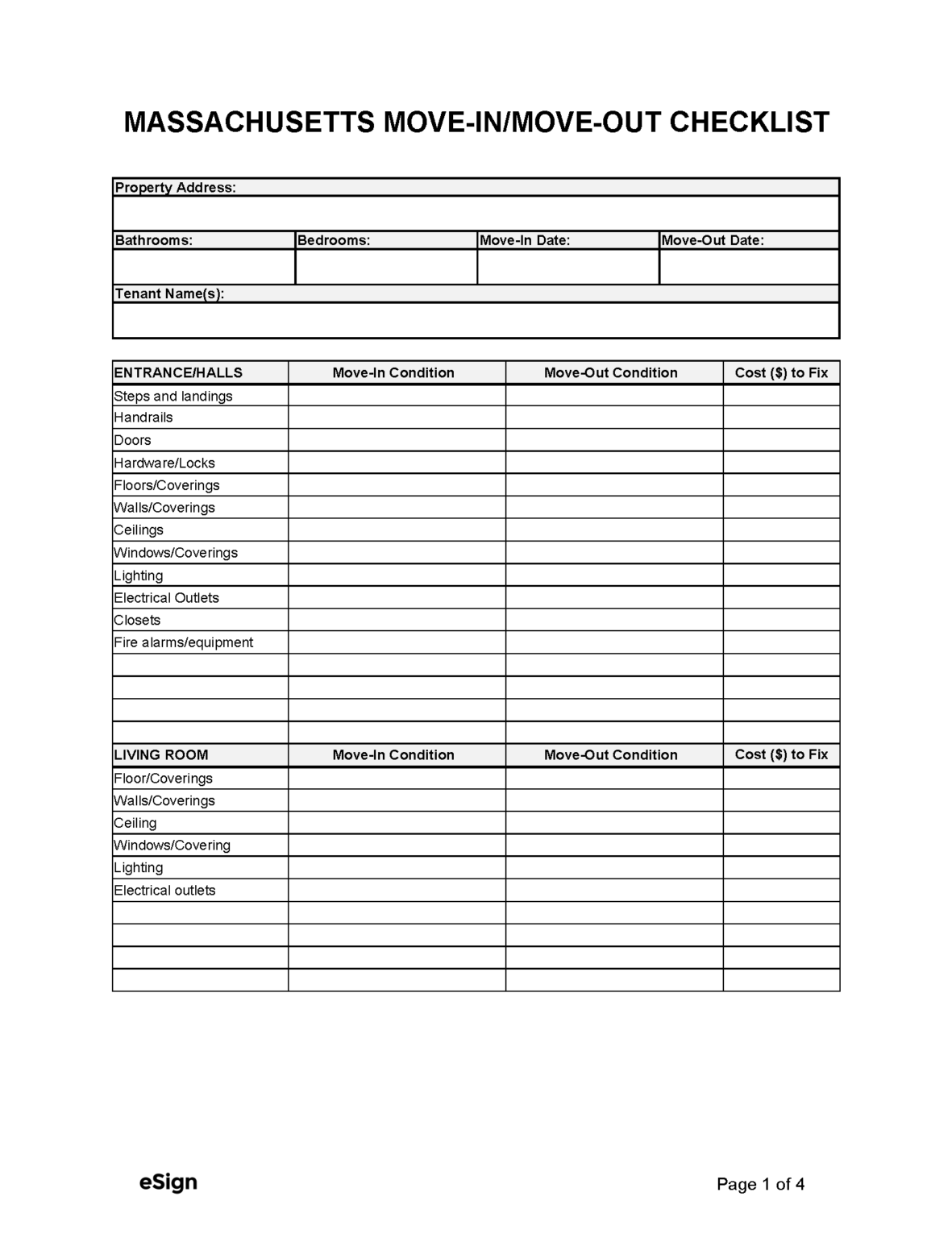 Free Massachusetts Move in Move out Checklist PDF free-massachusetts-move-in-move-out-checklist-pdf