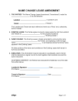 Free Name Change Lease Amendment Form | PDF | Word