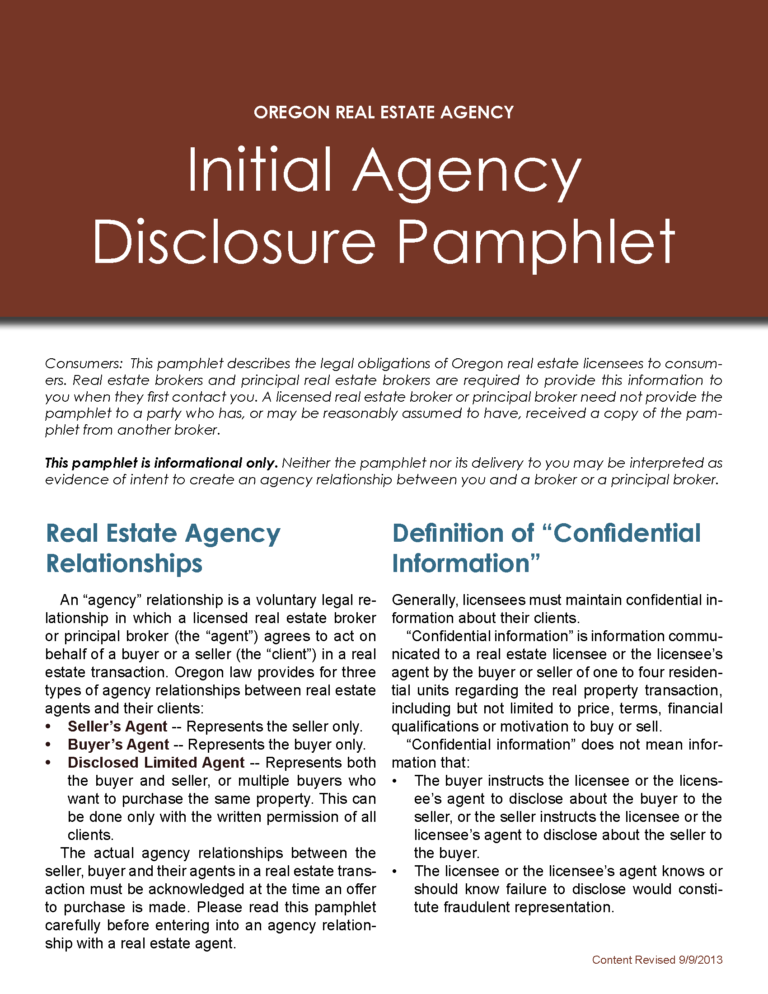 Free Oregon Real Estate Listing Agreement - PDF | Word