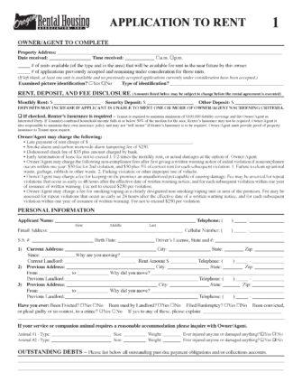 Free Oregon Rental Application | PDF | Word