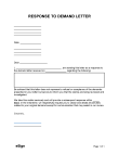 Free Response to Demand Letter Template | PDF | Word
