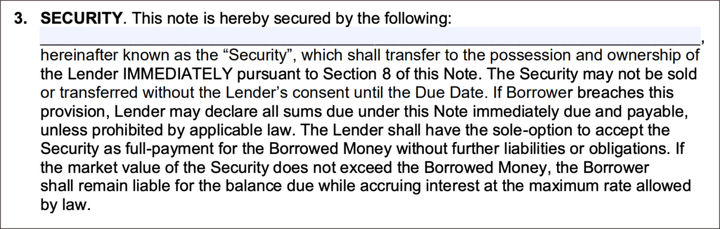 Free Secured Promissory Note Template | PDF | Word