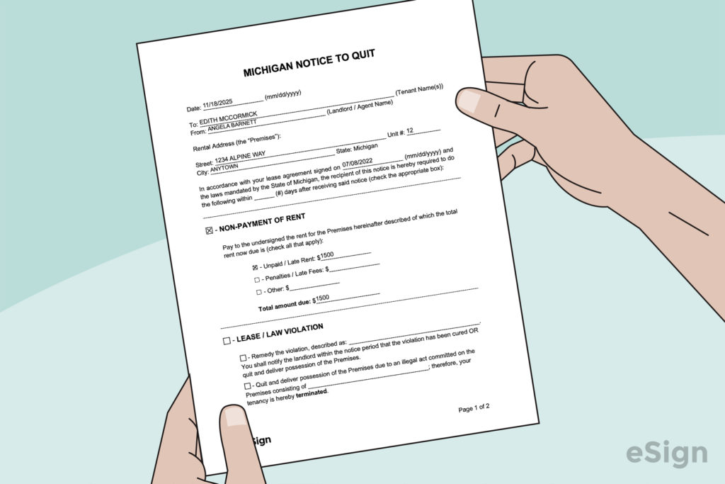 Free Michigan Eviction Notice Templates (7) | PDF | Word
