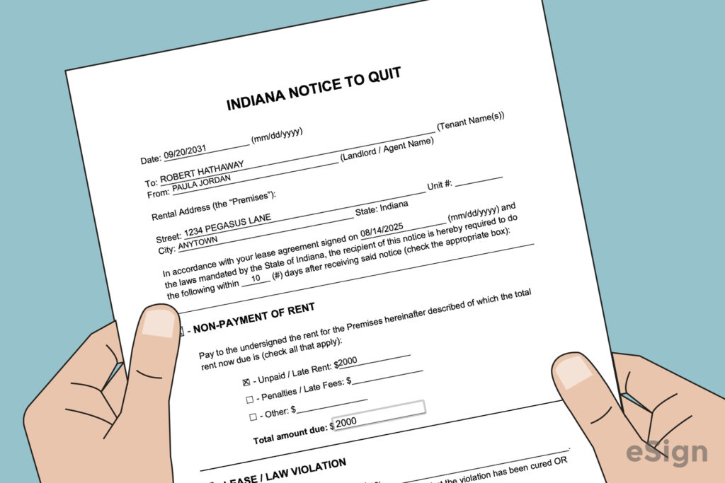 Free Indiana Eviction Notice Templates (3) | PDF | Word