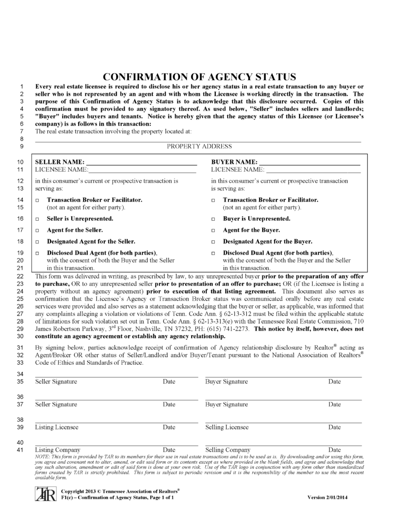 Free Tennessee Real Estate Listing Agreement | PDF | Word