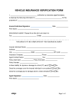 Free Vehicle (Auto) Insurance Verification Form | PDF | Word