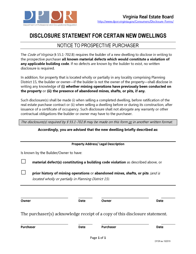 Free Virginia Residential Purchase and Sale Agreement | PDF | Word