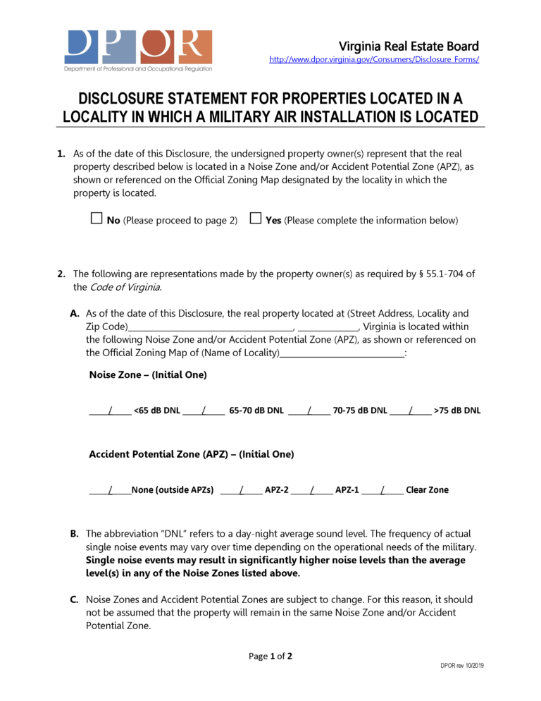 Free Virginia Residential Purchase and Sale Agreement | PDF | Word