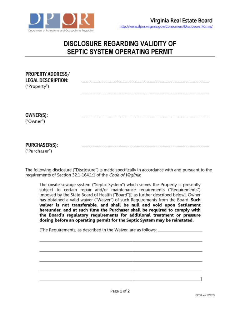 Free Virginia Residential Purchase and Sale Agreement - PDF | Word