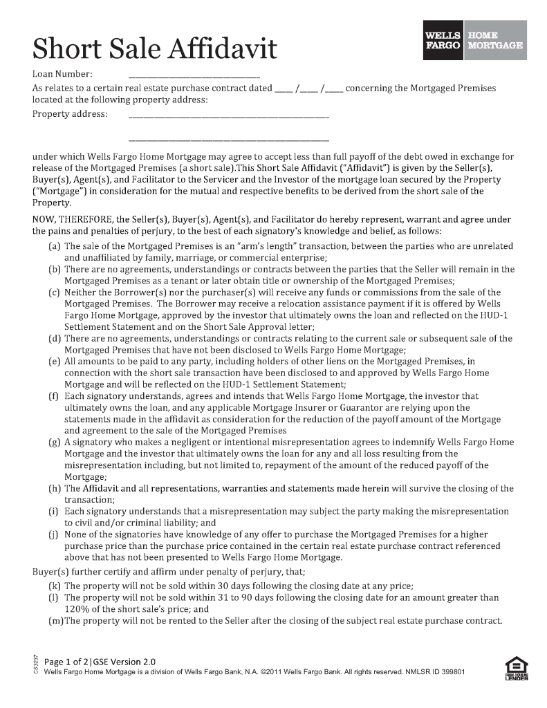 Free Short Sale Addendum Form (4) | PDF | Word