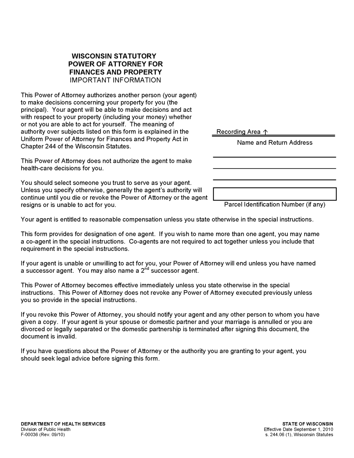 Free Wisconsin General Power Of Attorney Form PDF free-wisconsin-general-power-of-attorney-form-pdf