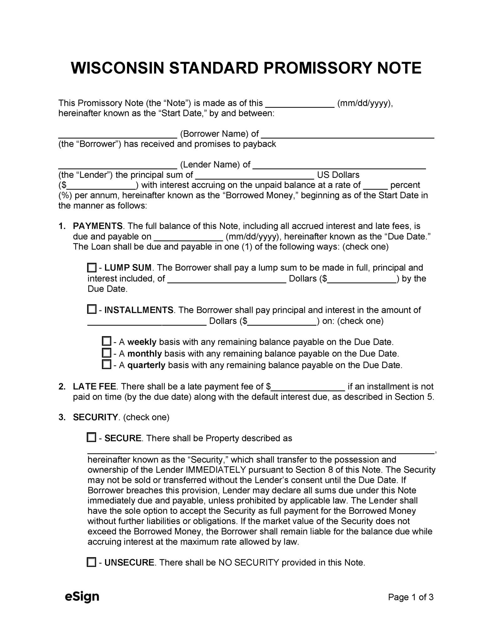 Free Wisconsin Deed of Trust Form | PDF | Word